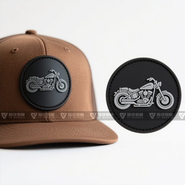 OEM Customized PVC Patches for Motorcycle Enthusiasts’ Hats | YC BADGES ...