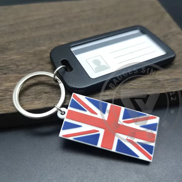 Custom Union Jack PVC Keychains Branded Promotional Gifts for UK-Themed ...